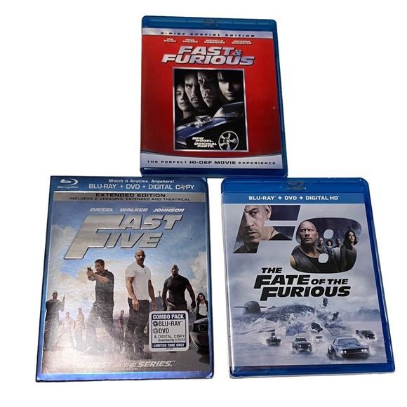 Media | Fast Furious Bluray Bundle Lof Ot 3 | Poshmark